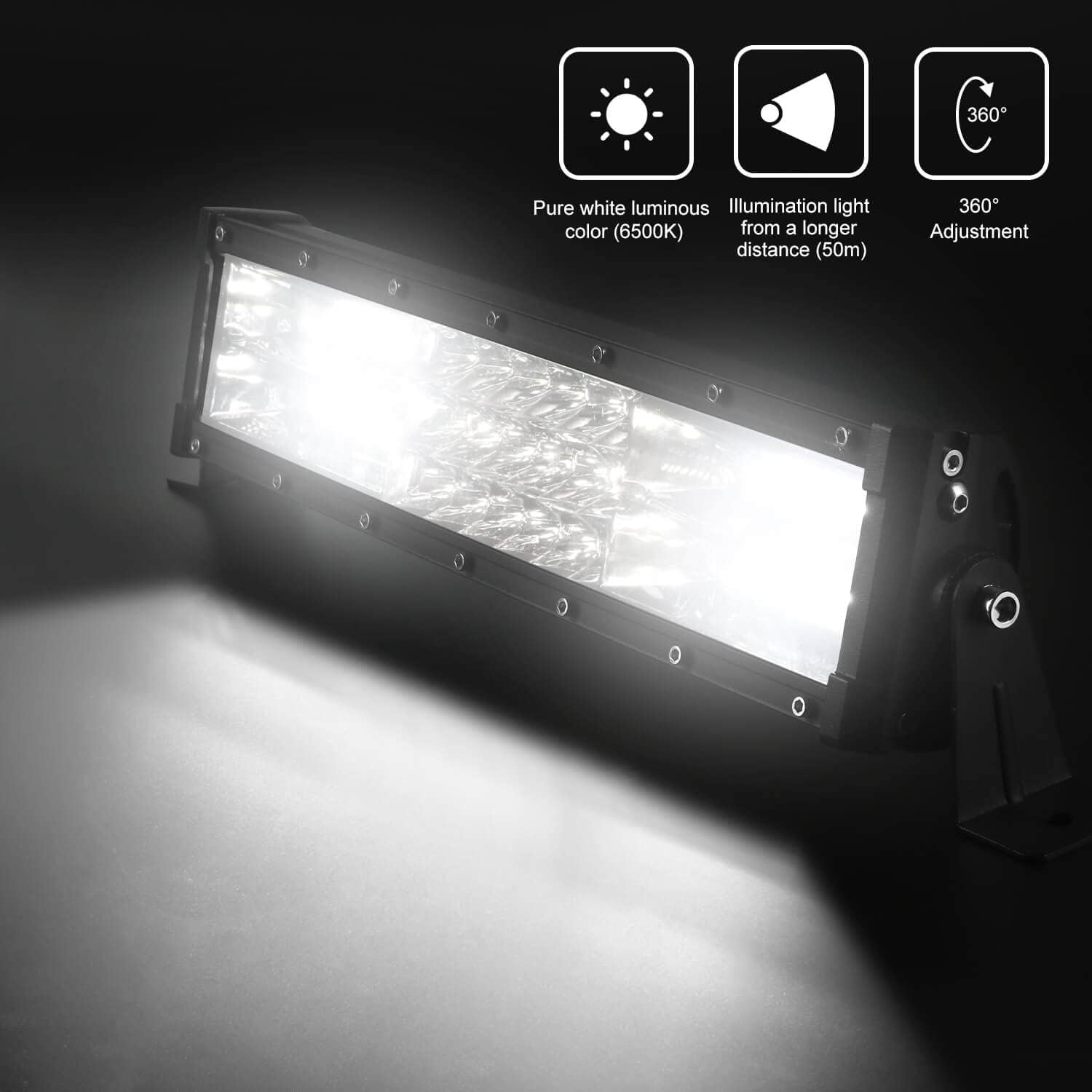 Buy GREUNION 12 inch LED Light bar 300W led pods Lights, 20000LM led ...