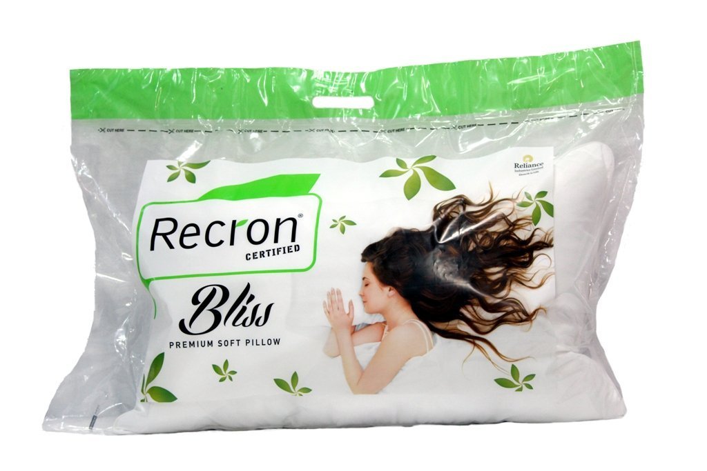 Buy Recron Certified Bliss Pillow (White, Microfibre , 27 inch x 17 ...
