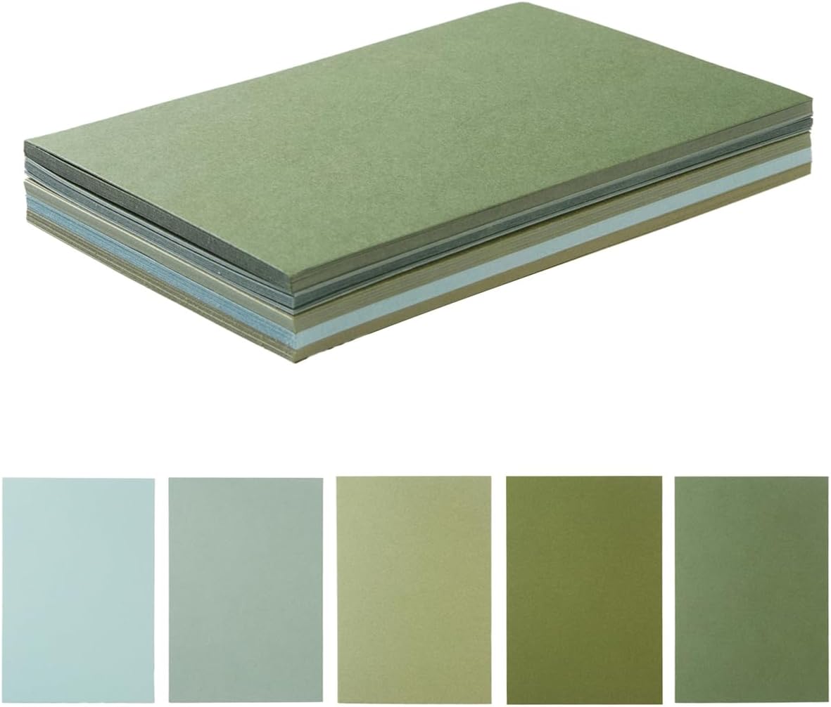 Amazon.com: 50 Sheets Colored Cardstock Paper 5 Colors, 250 GSM Heavy ...