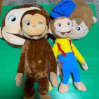 Amazon.co.jp: Curious George Cushion and Plush Set : Toys & Games