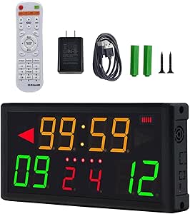 kowaku Digital Scoreboard Score Clock LED Display 98ft Visual Distance ...