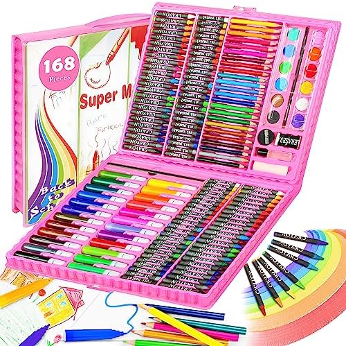 Amazon.com: 168 Piece Art Set,Painting & Drawing Supplies Kit with ...