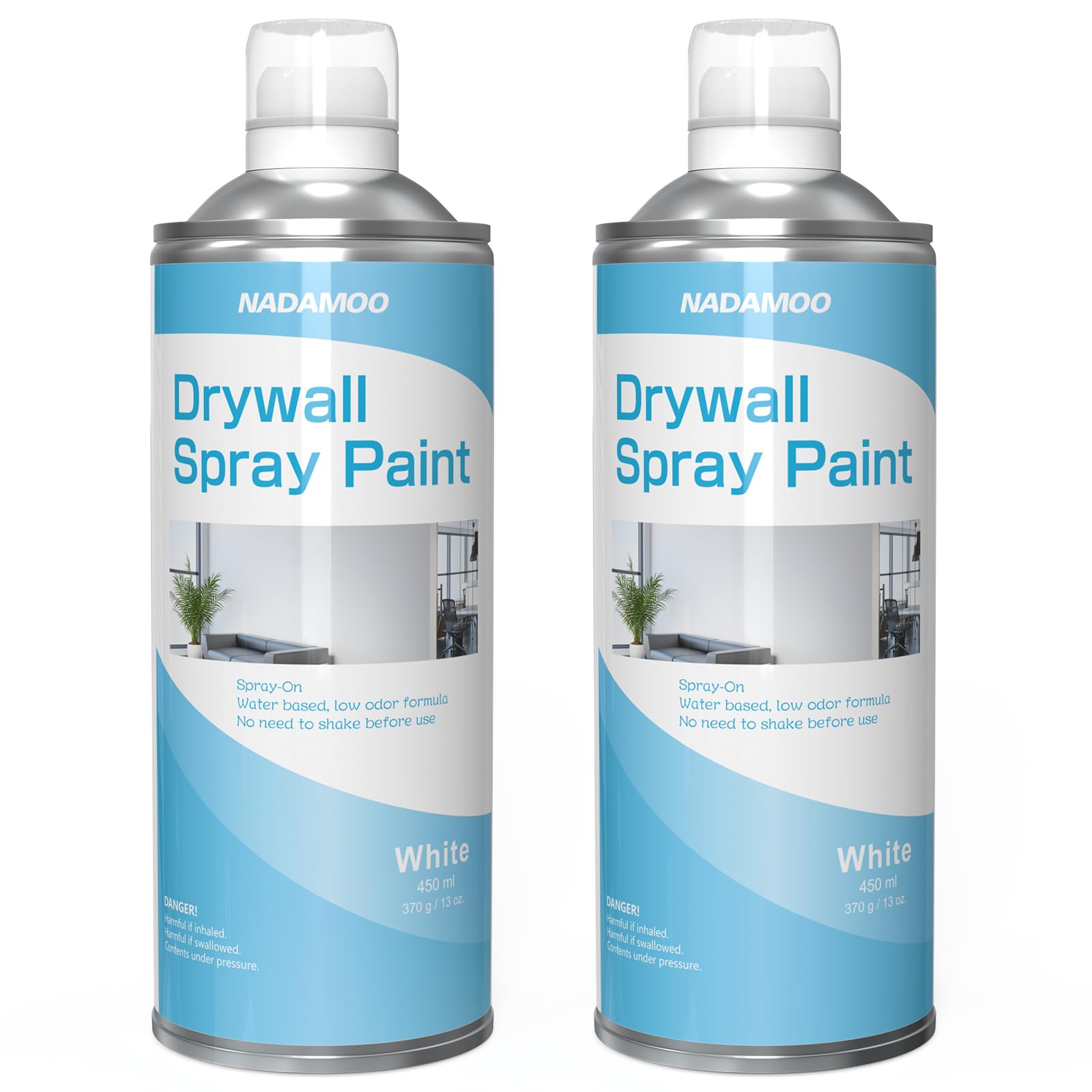 NADAMOO Drywall Spray Paint White, 2 Cans - Amazon.com