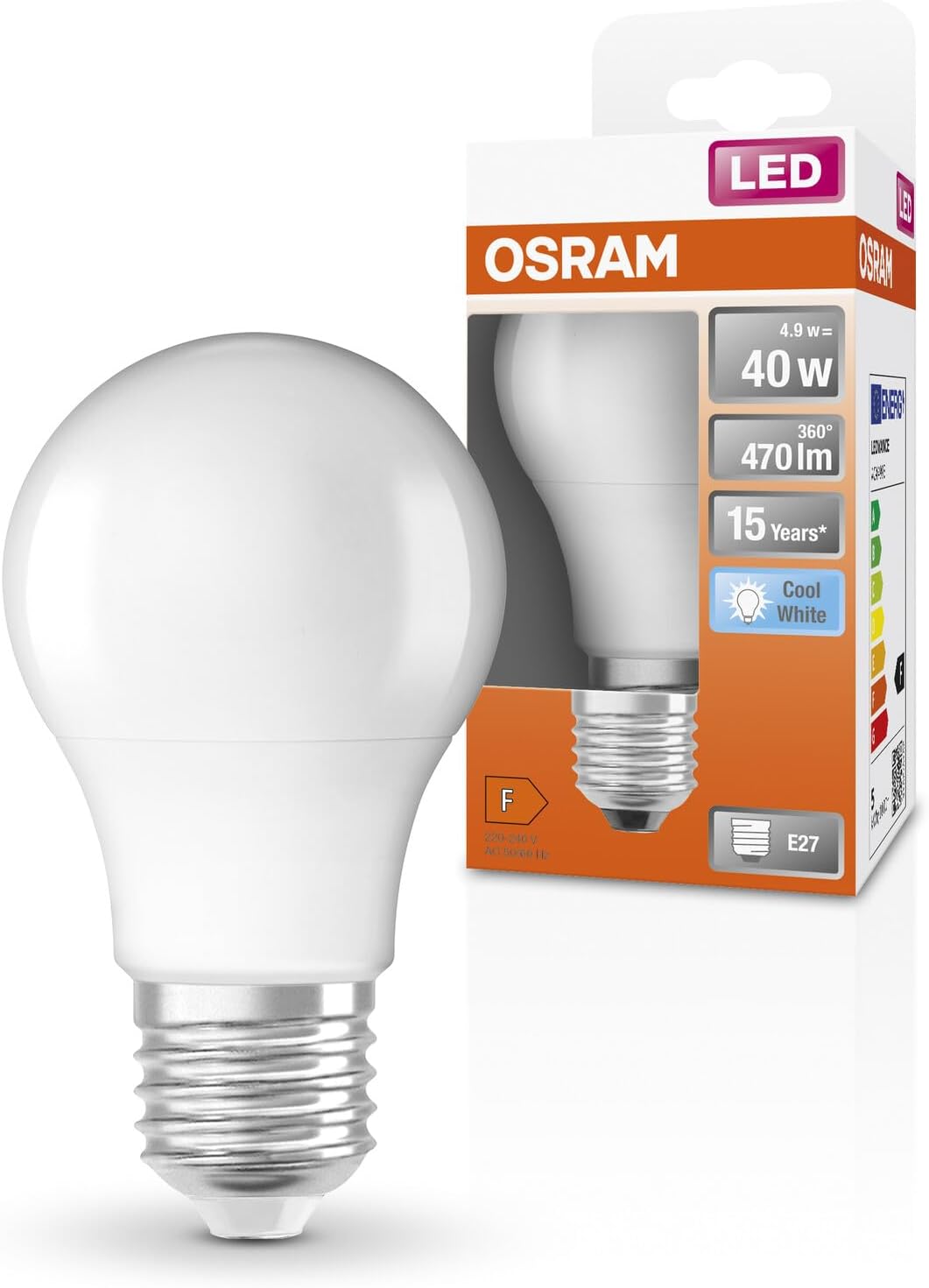 BELLALUX Lampe à LED, E14-base, optique mate ,Blanc froid (4000K), 470 ...