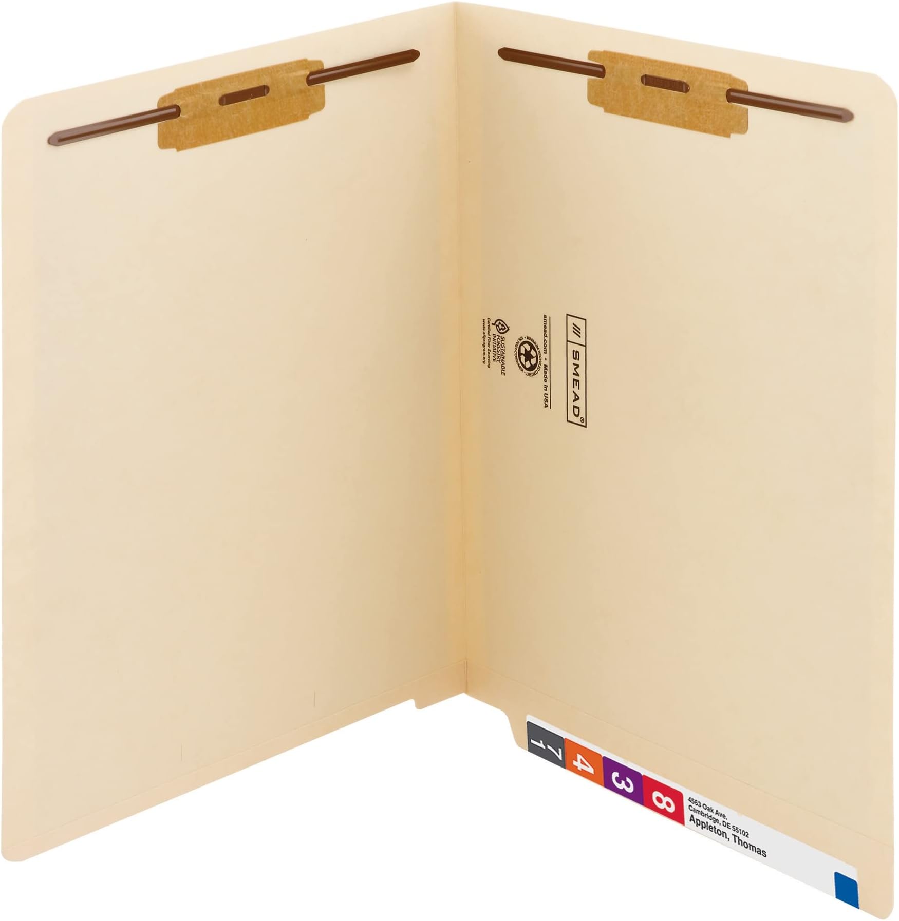 Amazon.com : Smead End Tab File Folder, Straight-Cut Extended Tab ...