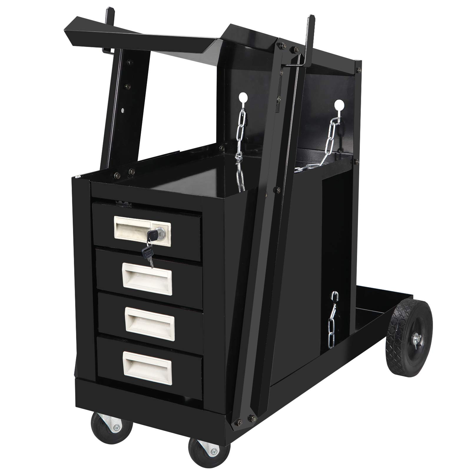 Buy F2C 2-Tier 4-Drawer Cabinet Welding Cart Mig Tig Arc Plasma Welding ...