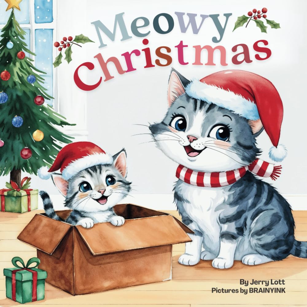 Meowy Christmas: A Funny, Cute, and Pun-tastic Rhyming Book for Babies ...