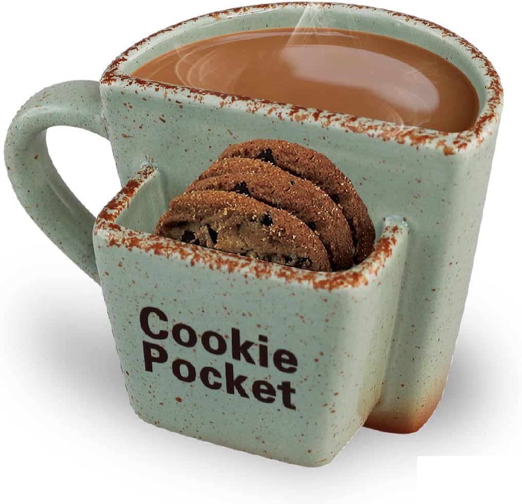 Amazon.com: Kovot 10oz Ceramic Coffee Mug with Cookie or Biscuit Pocket ...