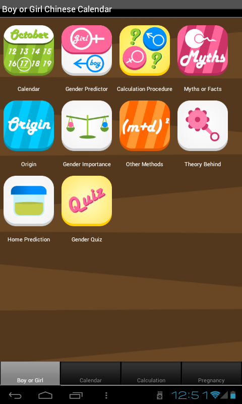 Boy or Girl Chinese Calendar - App on Amazon Appstore