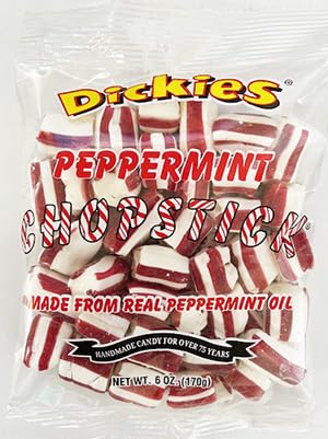 Amazon.com : Dickies Peppermint Chopstick Candy Mints 12-6oz packages ...