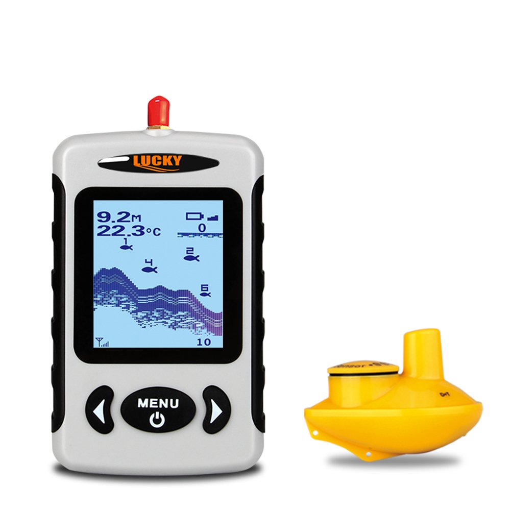 Lucky Portable Wireless Depth Finder,Fishing Sonar Sensor Transducer ...