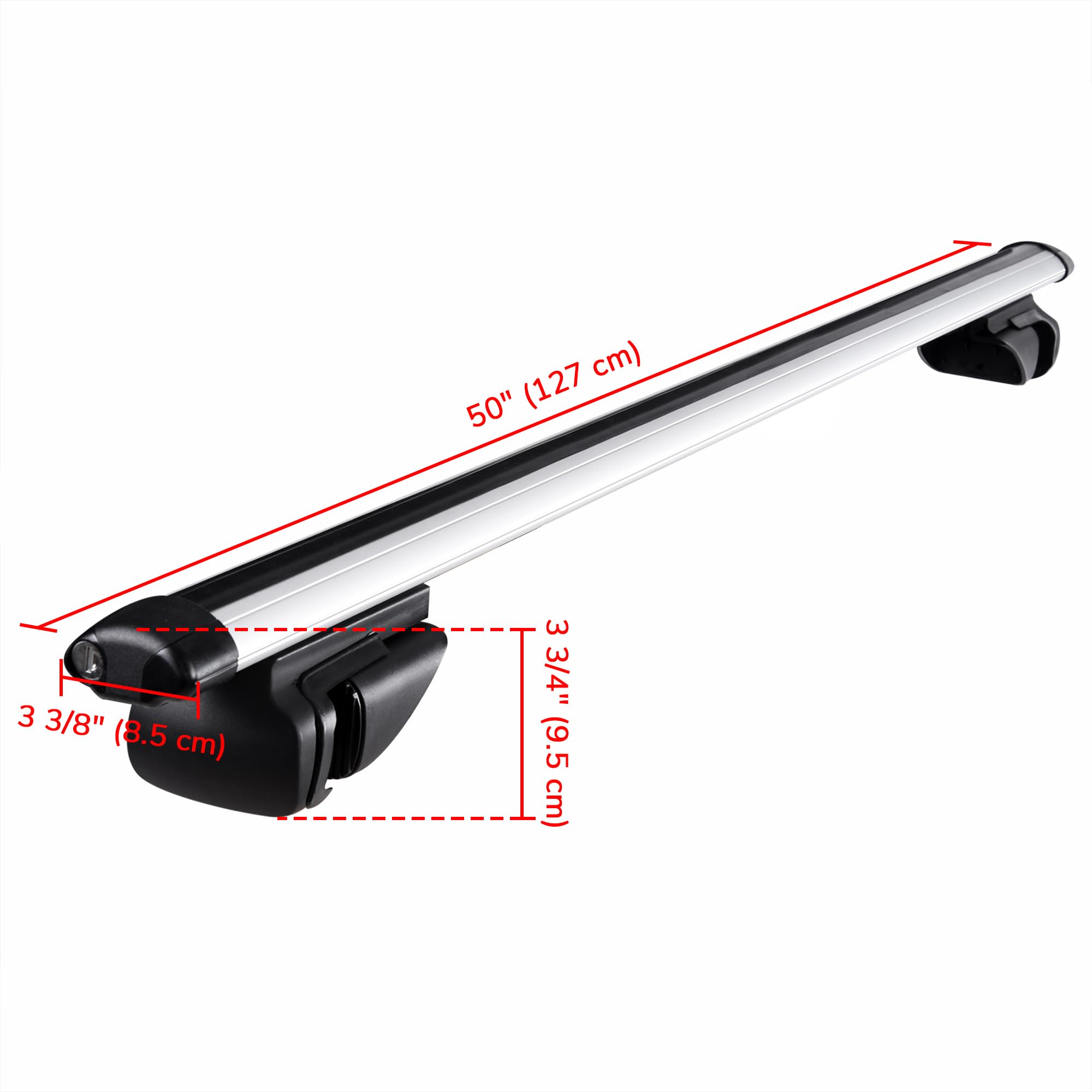 Snapklik.com : Universal Roof Rack 50" Aluminum Cross Rail Bar Car Top ...