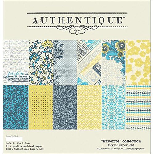 Authentique Paper FAV012 Pad, 12 by 12-Inch, Favorite, 20-Pack : Amazon ...