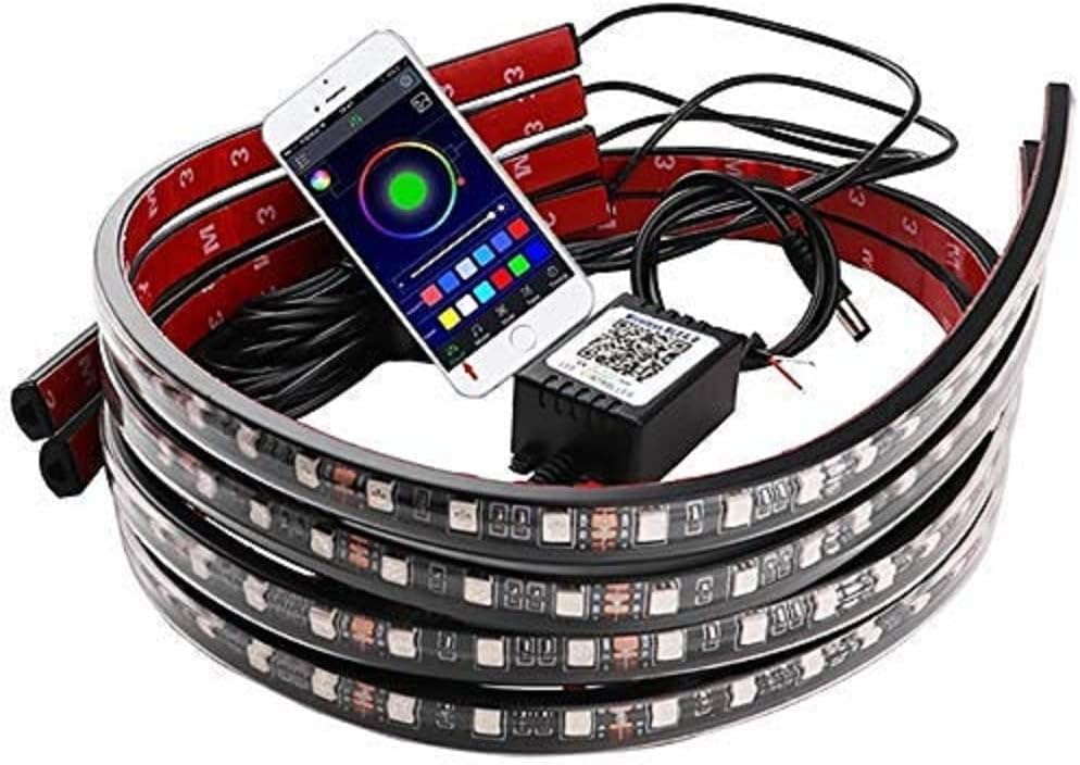 SONSOU Undercar Underglow led Light kit 4Pcs Car High Intensity Neon ...