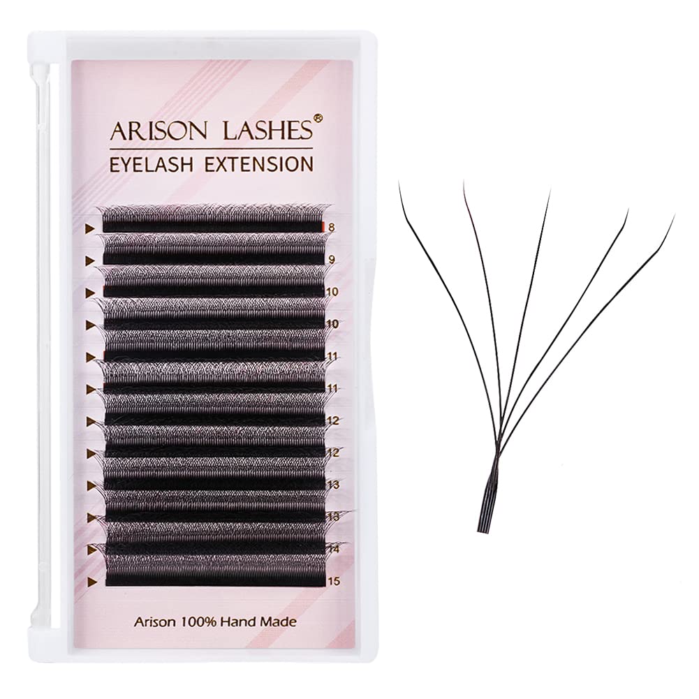Amazon.com: W Eyelash Extensions 5D Volume C Curl 0.07mm 8-15mm Black ...