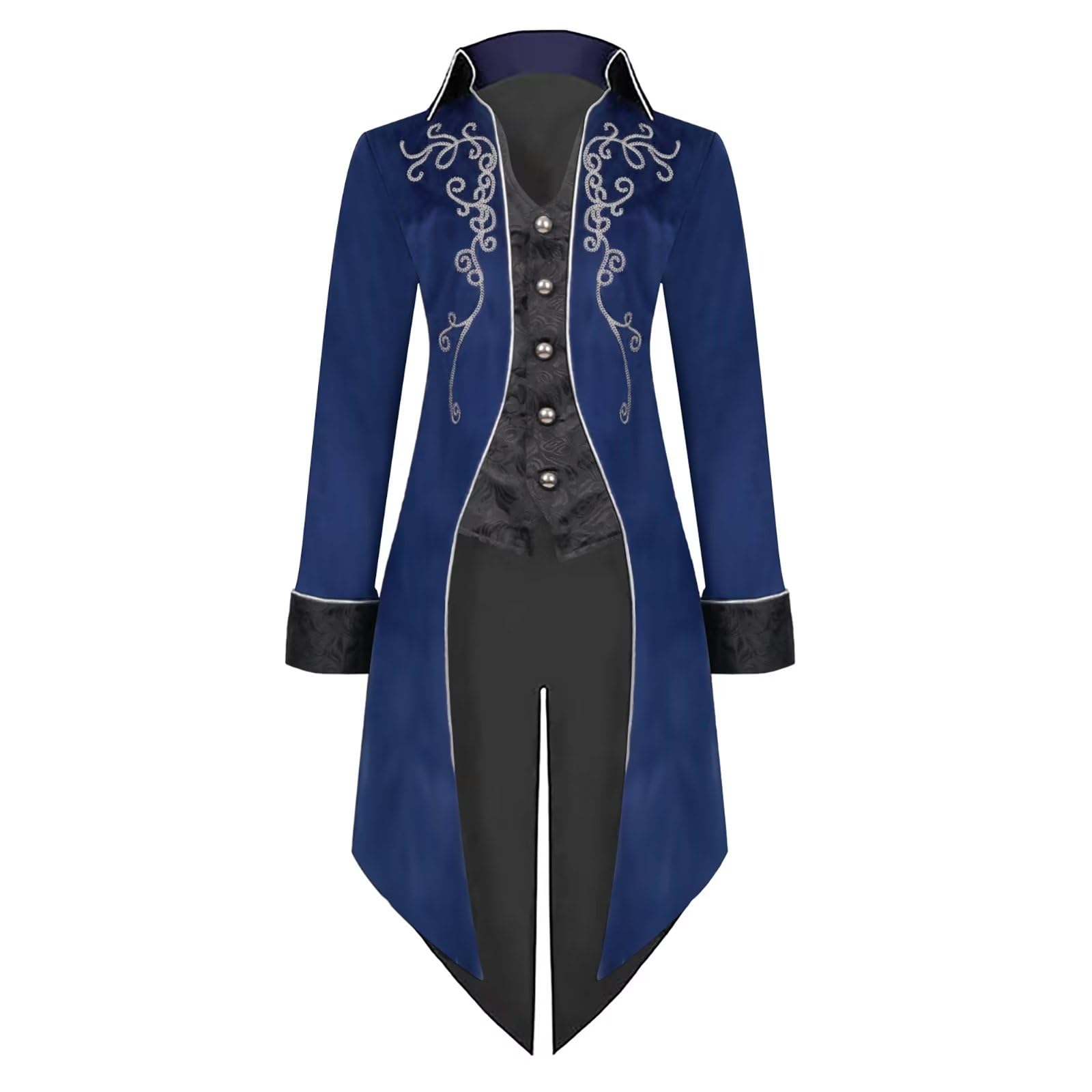 Men's Steampunk Vintage Tailcoat Jacket Medieval Steampunk Tailcoat ...
