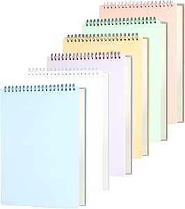 Amazon.com : YIHUANYIFA 6pcs Steno Spiral Notebooks Top Bound 160 Pages Grid Steno Pads A5 Thick ...