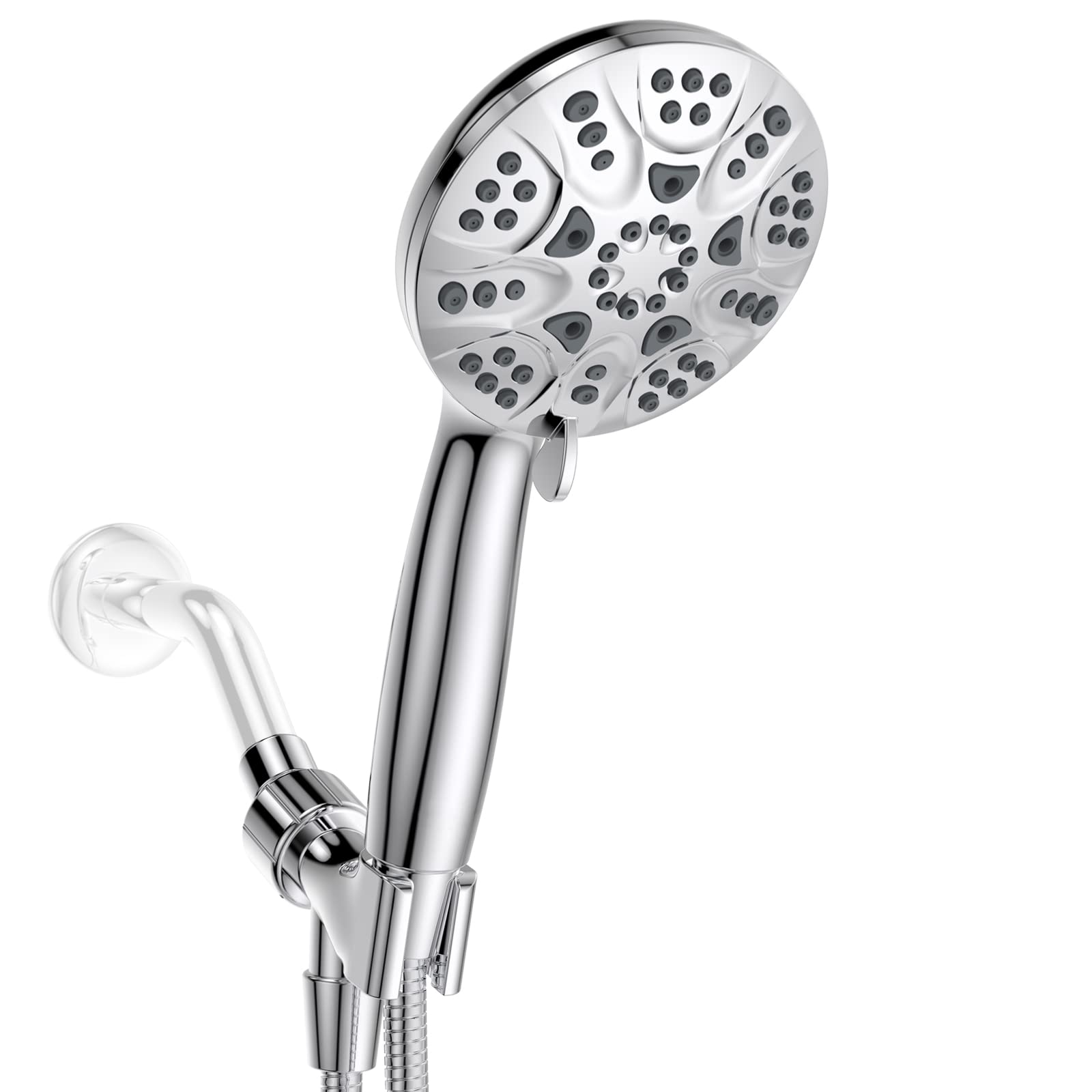 Snapklik.com : High Pressure Handheld Shower Head, 6 Spray Settings ...