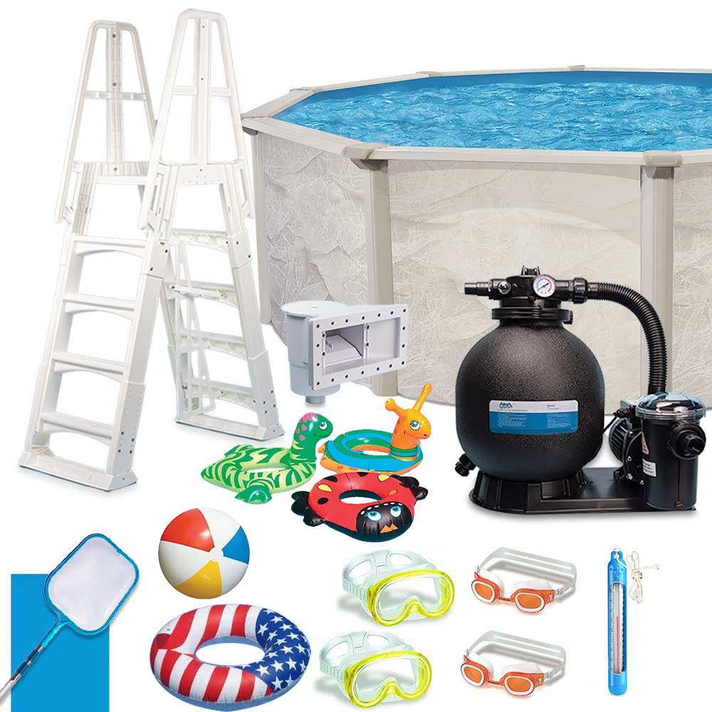 Amazon.com: WaterThat 52" Boulder Easy-Build Steel Above Ground ...