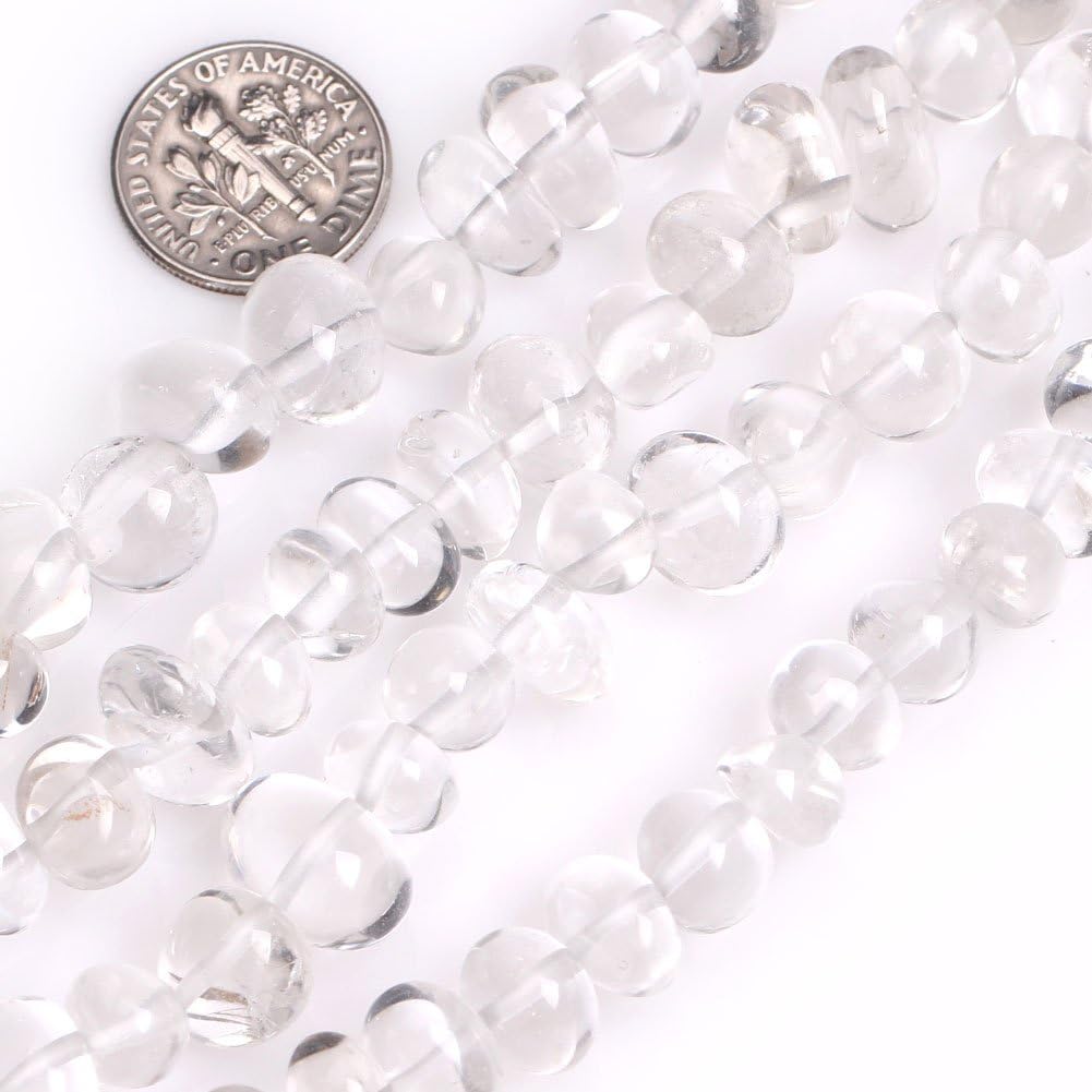Amazon.com: GEM-Inside White Quartz Beads Gemstone Loose Beads 8X12mm ...