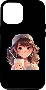 Amazon.com: iPhone 12 Pro Max Japanese kawaii anime girl queen drinking ...