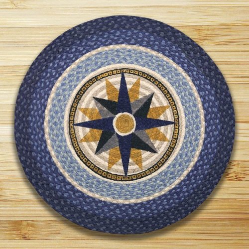 Amazon.com : Compass 27" Round Braided Area Rug Carpet Mat : Area Rugs ...