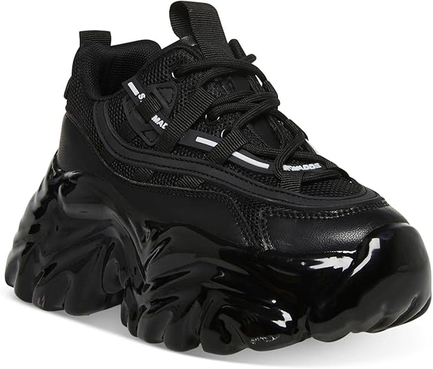 Amazon.com | Steve Madden Ecker Sneaker Black 8.5 M | Fashion Sneakers