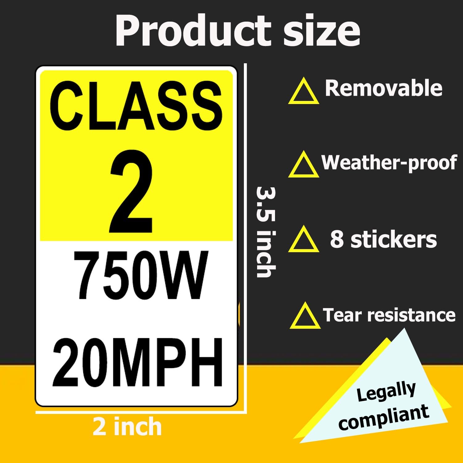 Class 3 Ebike Electric Bicycle Frame (3 Stickers A Pack) Class ...
