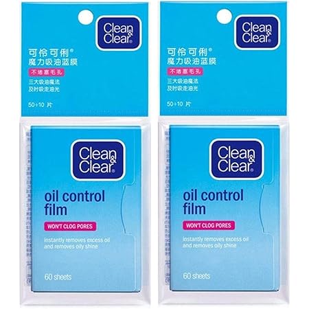Amazon.com : Oil Control Film Clean & Clear Oil-Absorbing Sheets 60 ...