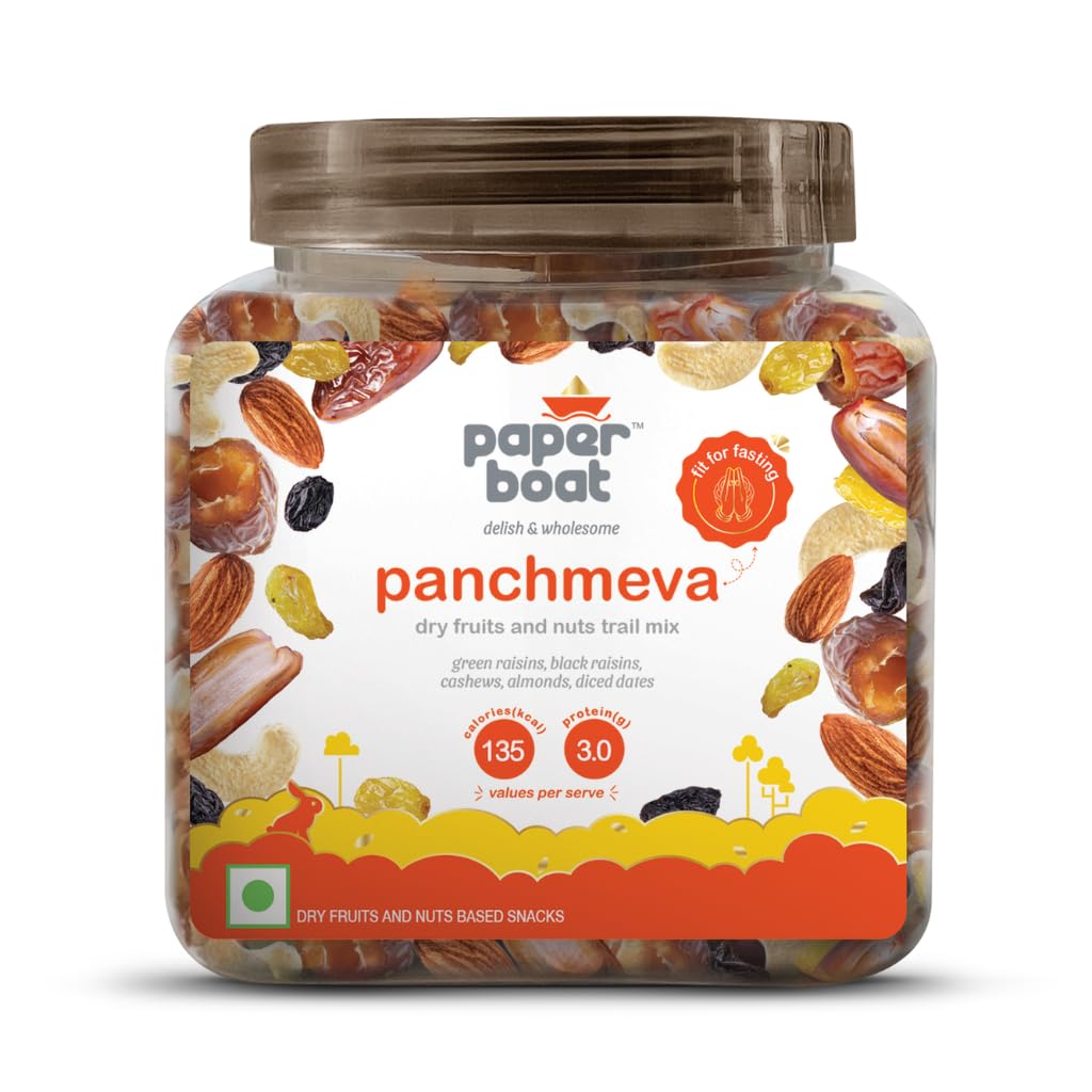 Paper Boat Panchmeva 450g Mixed Dry Fruits and Nuts Trail Mix | Healthy ...