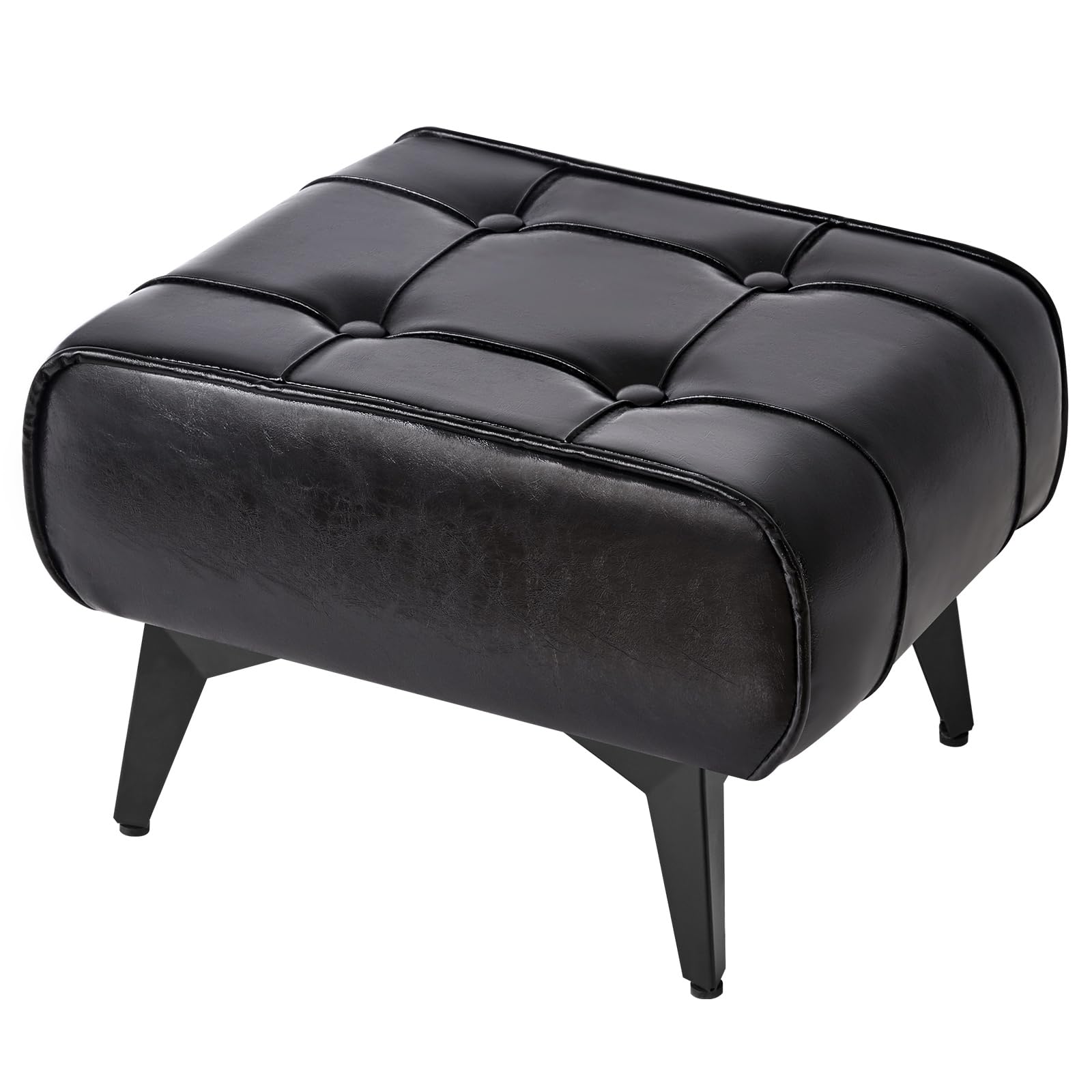 Amazon.com: YMYNY Ottoman, Foot Stool with Metal Legs, Faux Leather ...