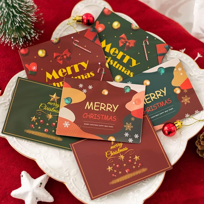 Amazon.com : Christmas card set with classic patterns (6 designs, 6 ...