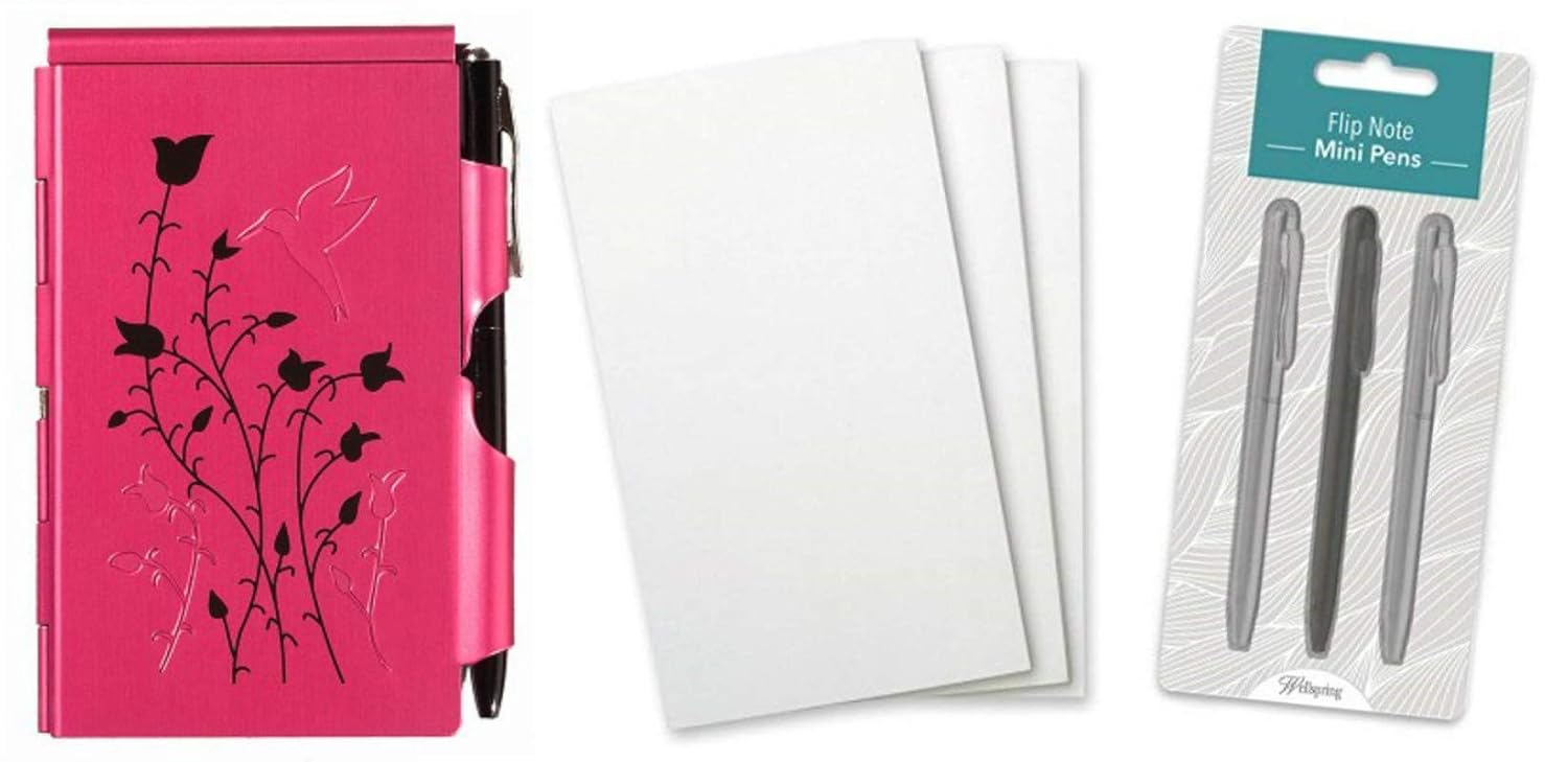 Wellspring Flip Note Notepad Set: Natural Elements Raspberry ...