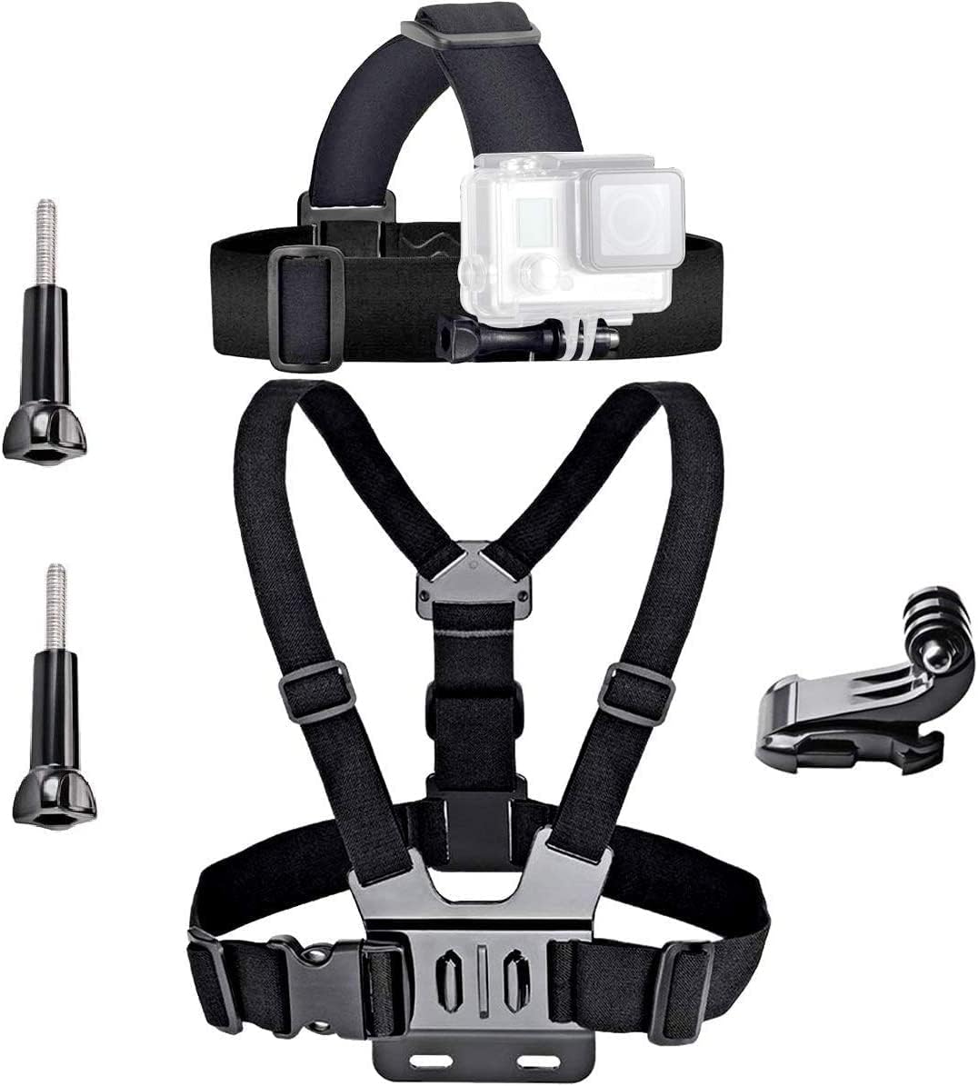 Amazon.com : VVHOOY Action Camera Accessories Head Strap Mount Chest ...