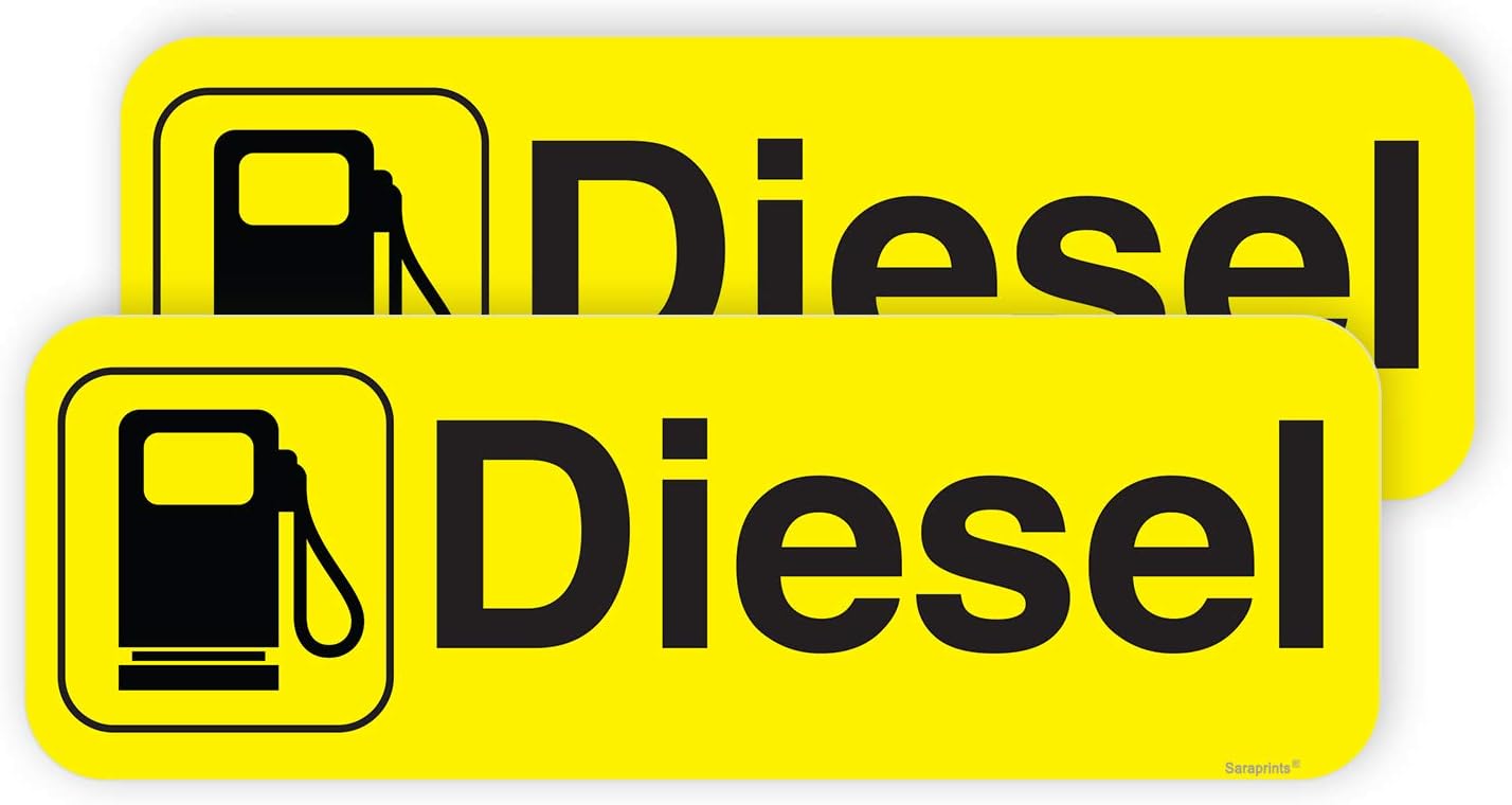 Diesel Fuel Safety Sign - Self Adhesive Sticker Pack of 6 Stickers ...