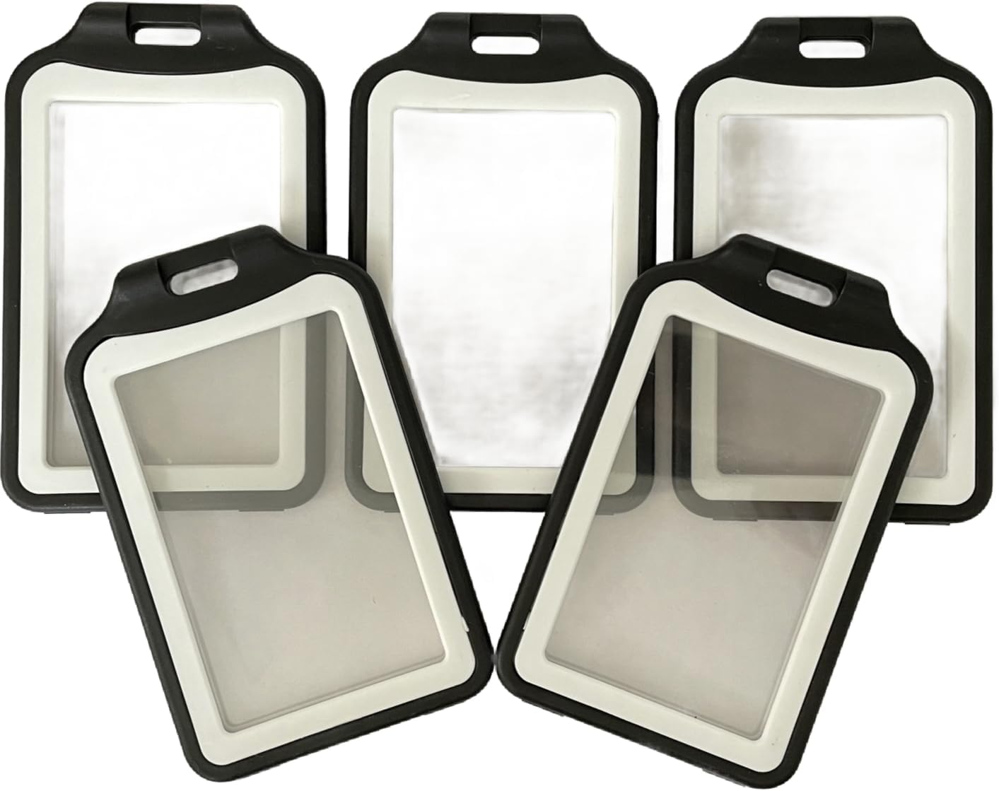 WristID Plastic Box ID Card Holder Id Badge Vertical Double Sides ...