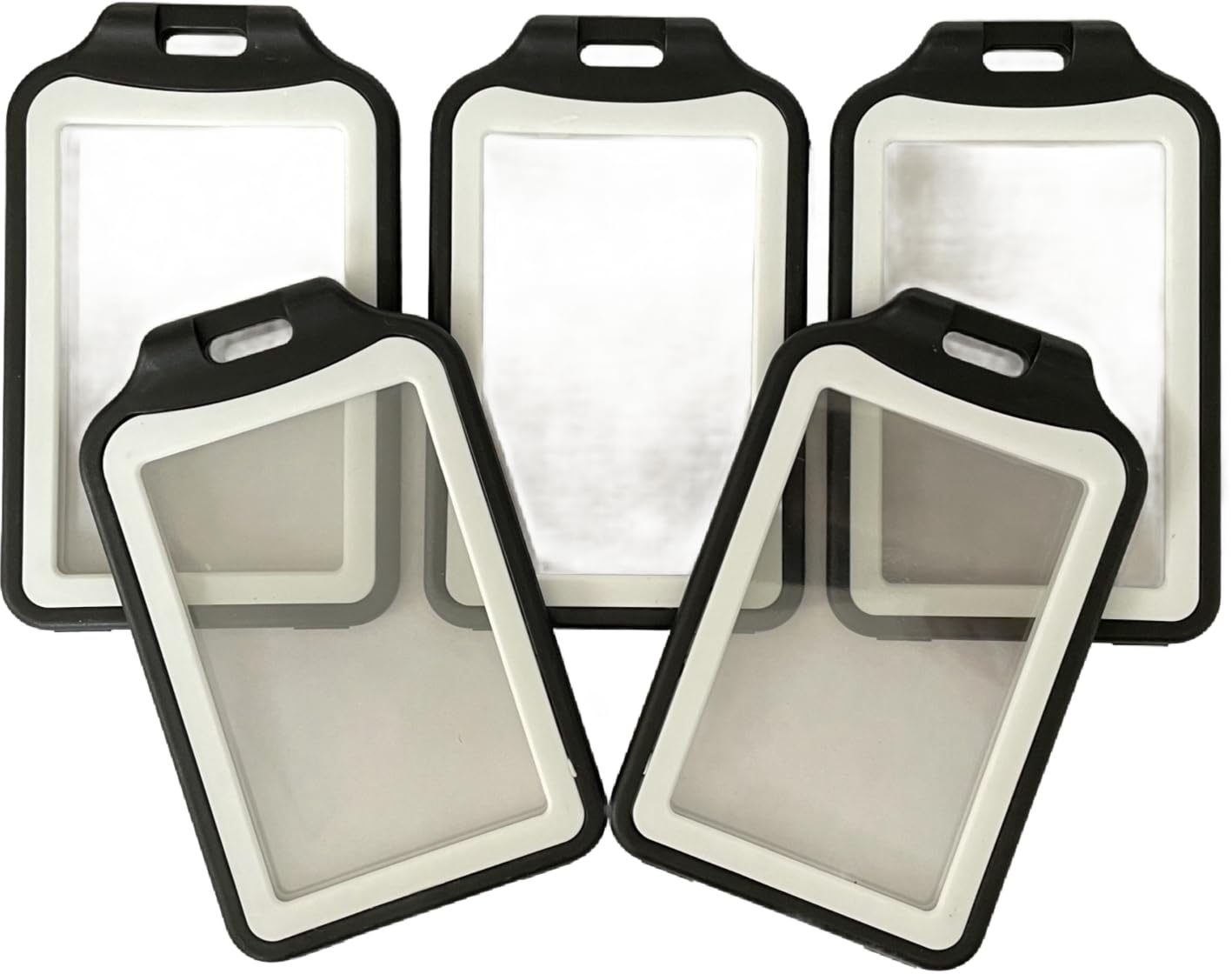 WristID Plastic Box ID Card Holder Id Badge Vertical Double Sides ...