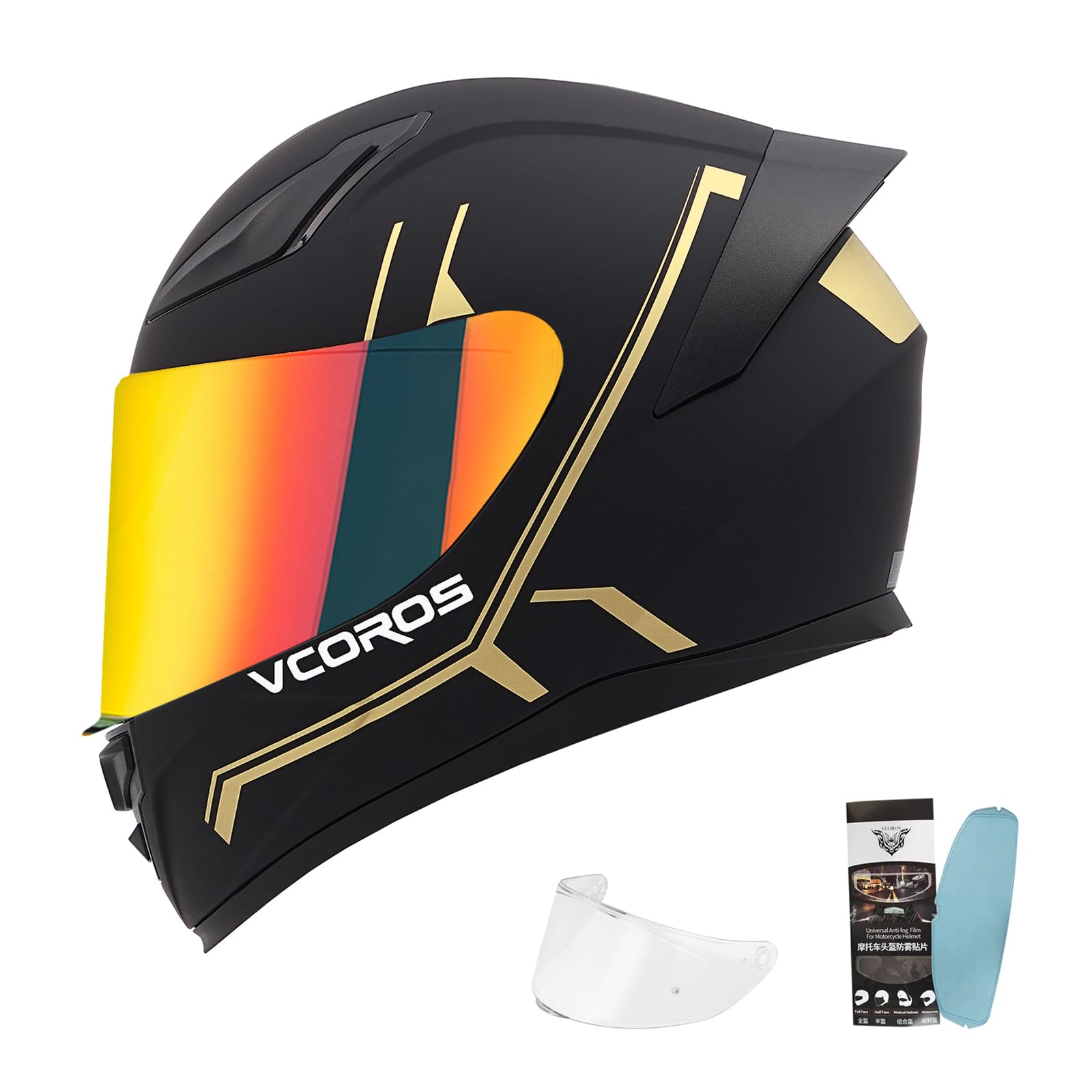 Amazon.com: Full Face Motorcycle Helmet for Unisex-Adults DOT Approved ...