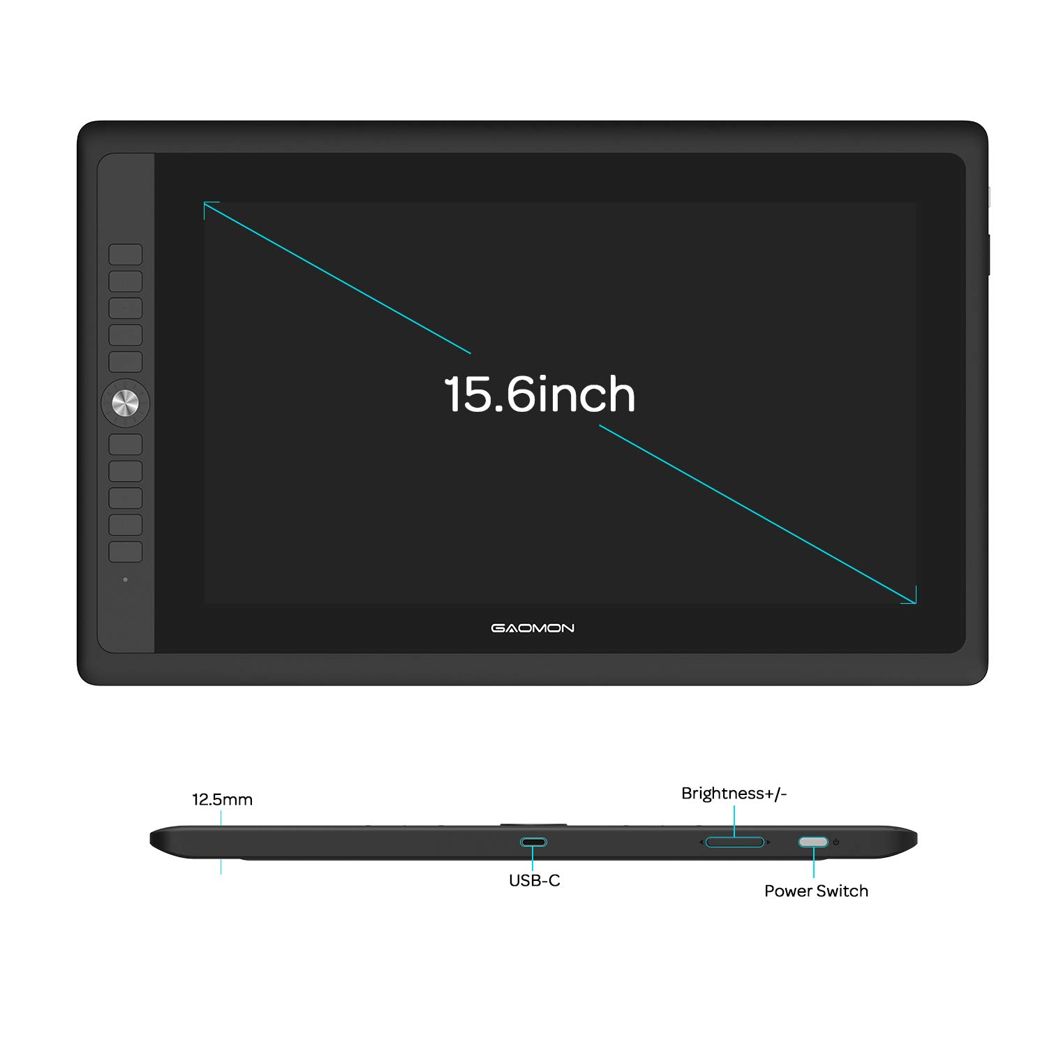 Buy GAOMON PD156PRO 15.6 Inch Pen Display 125% sRGB Full-Laminated ...