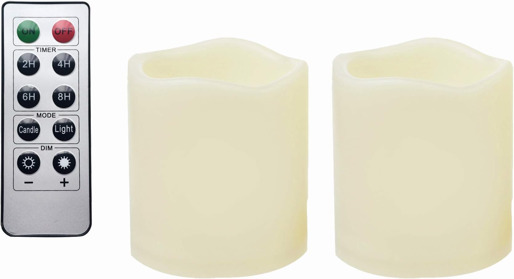 Amazon.com: Genwelled Life Plus 3x3 Flameless Candles with Remote Set ...