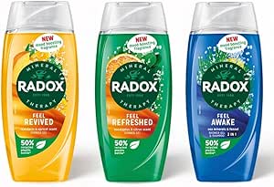 Radox Shower Gel Bundle For Everyday Use | 1x225ml Feel Revived ...