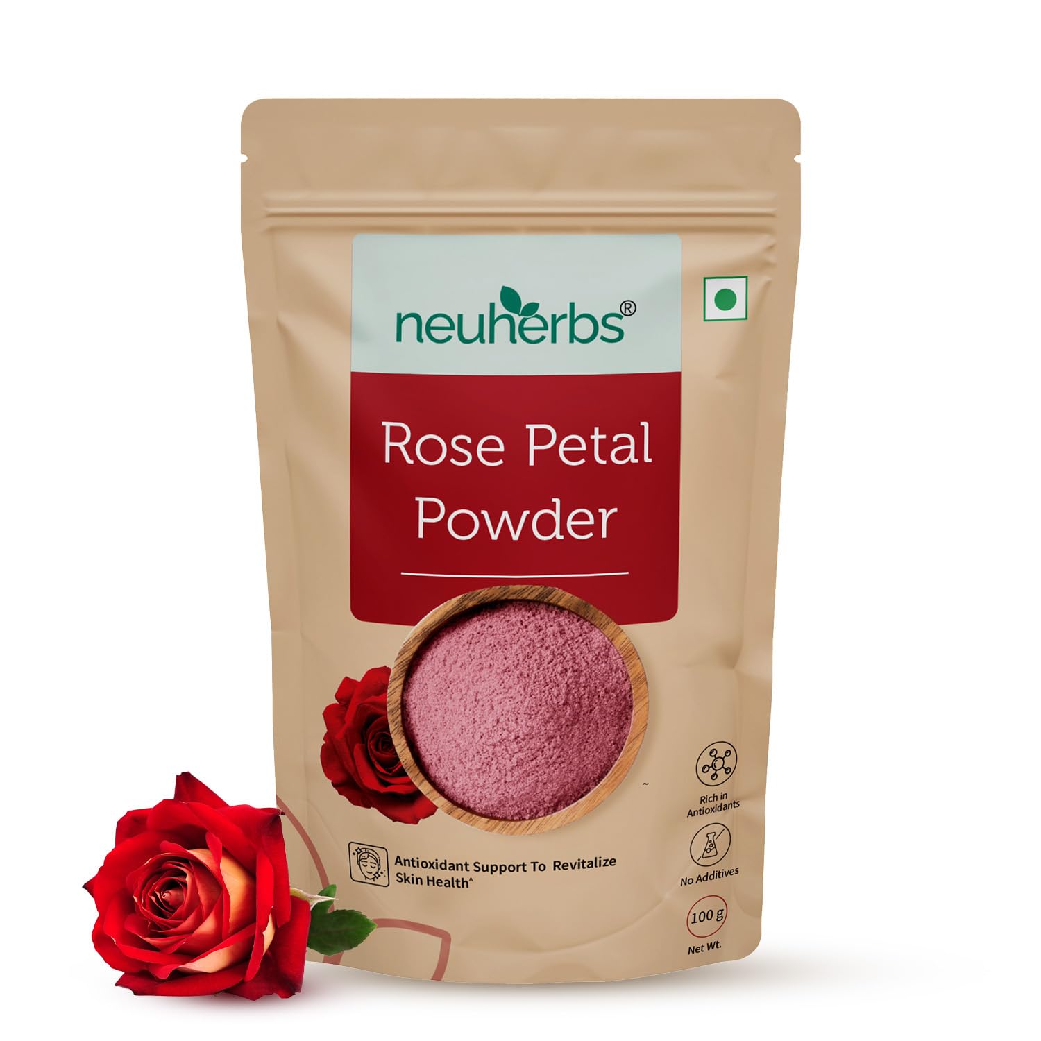 Neuherbs Rose Petal Powder - 100g | Antioxidant Support To Revitalize ...