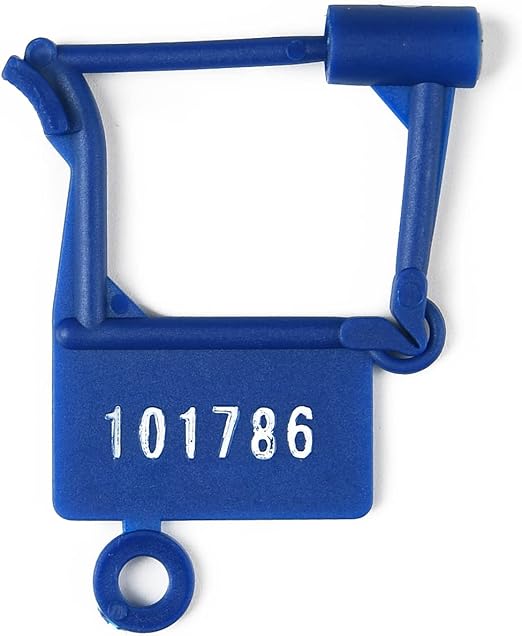 100pcs Plastic Security Padlock Seal Disposable Safety Tags Padlock ...