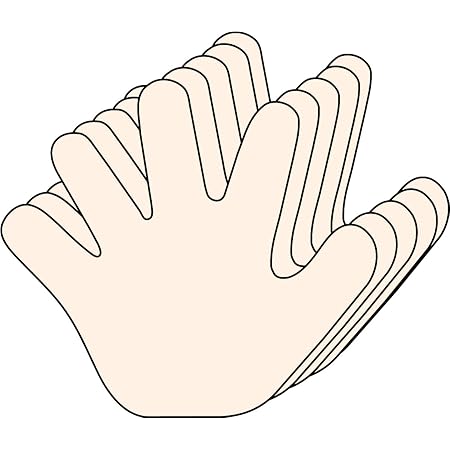 Amazon.com: 3” Hand Assorted Colors Creative Cut-Outs, 31 Cut-Outs in a ...