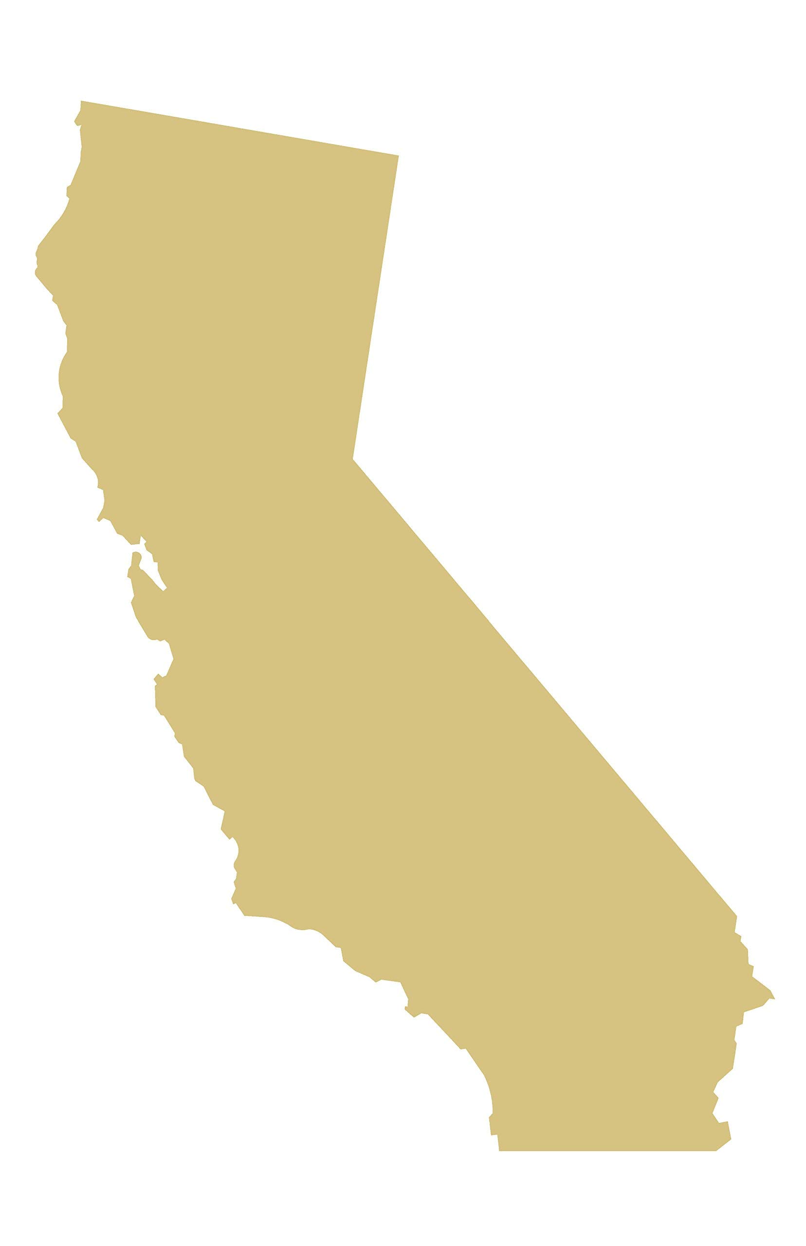 Amazon.com: California Cutout Unfinished Wood State Home Everyday Door ...
