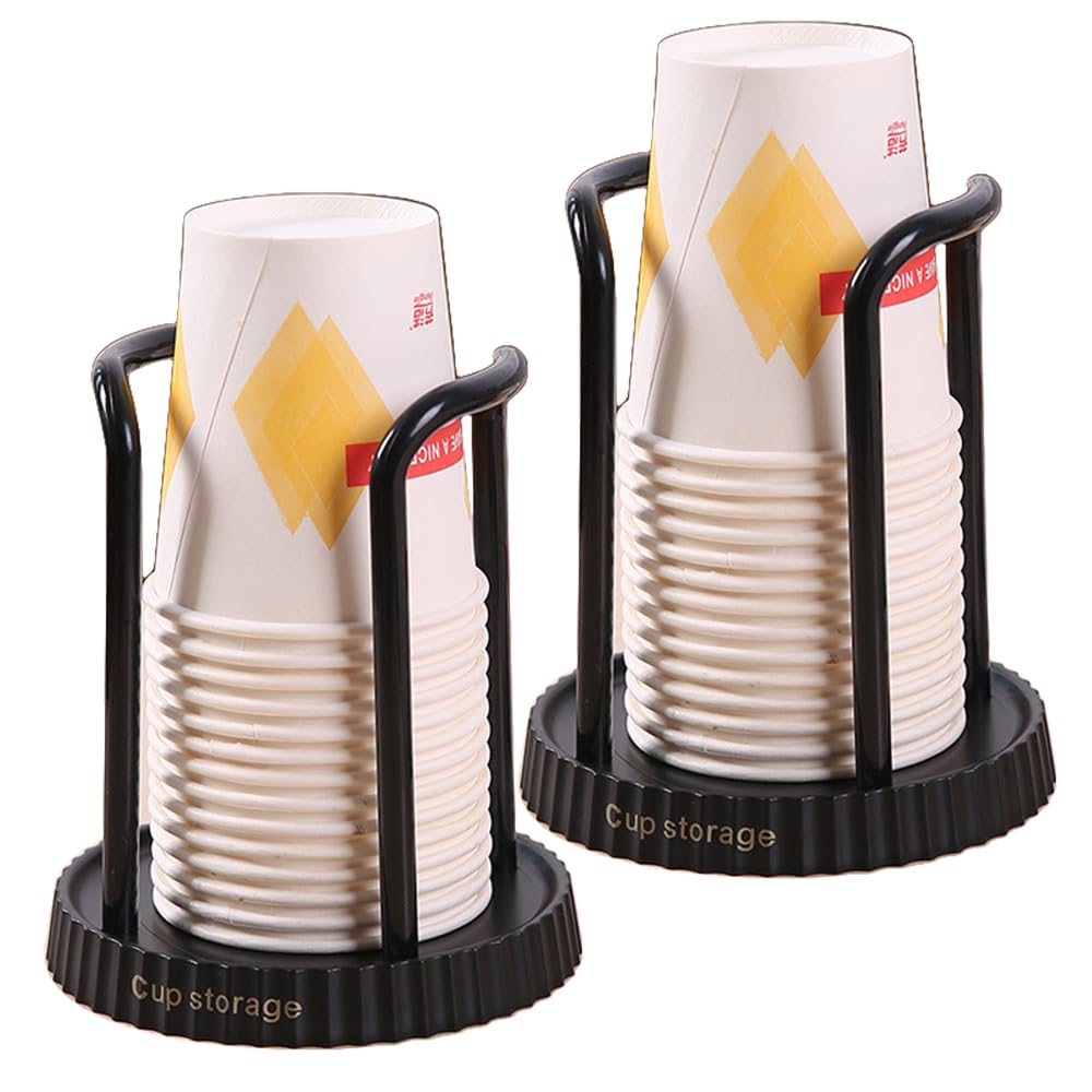 Amazon.com: 2 Pack Bathroom Cup Dispenser, Plastic Cup Organizer Rack ...