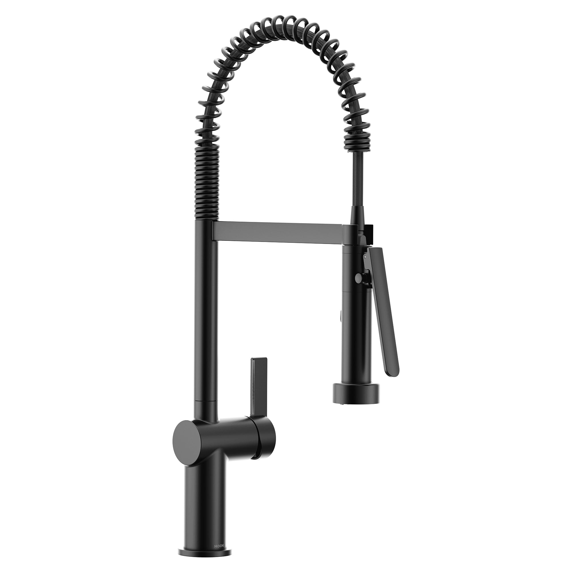 Amazon.com: Moen CIA Matte Black Pre-Rinse Spring Kitchen Faucet with ...
