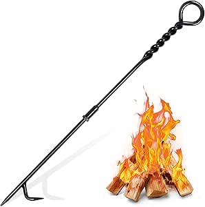 Amazon.com: CKLT Fire Poker for Fire Pit Outdoor, 26inch Twisted Rope ...