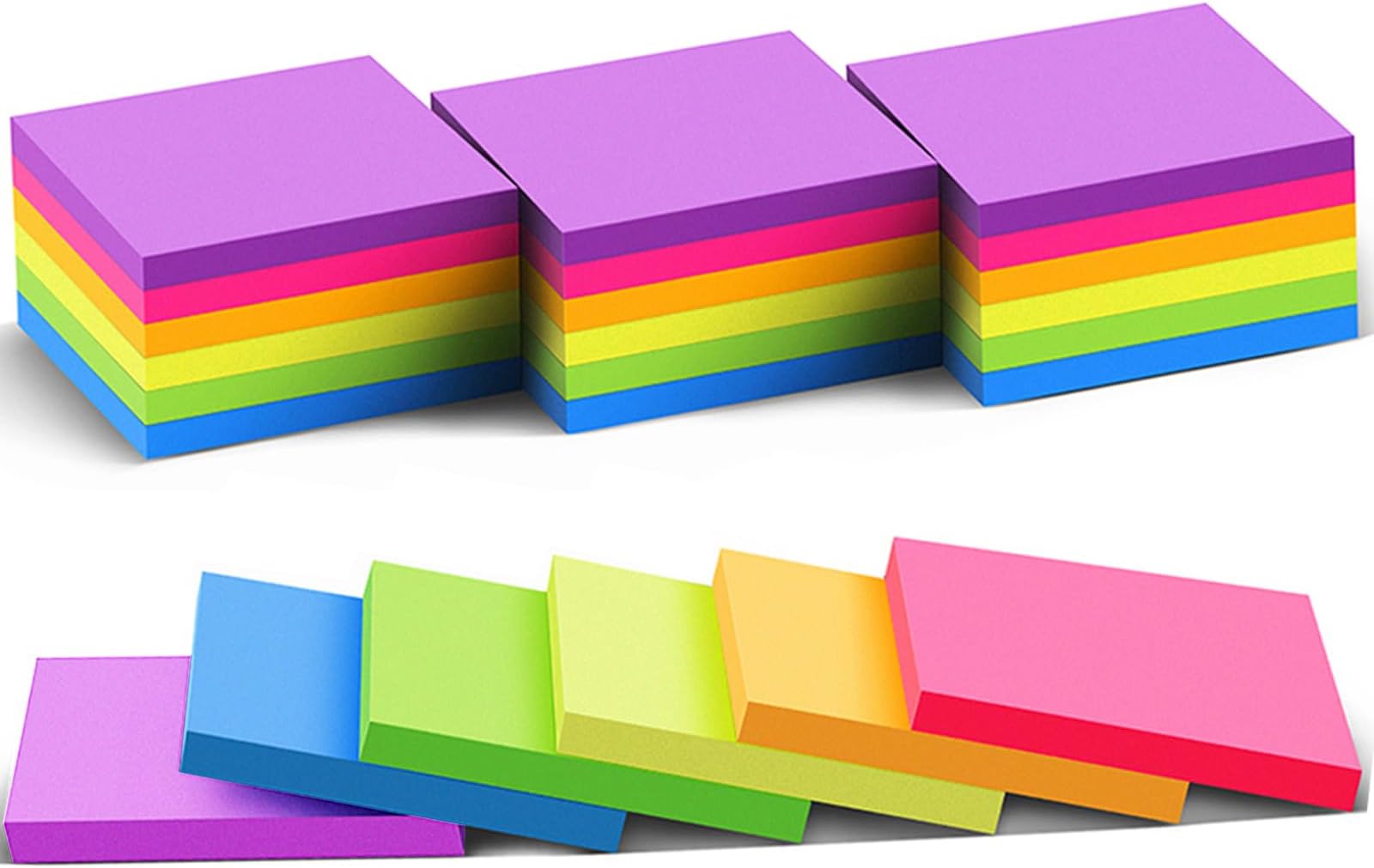 Amazon.com : (24 Pack) Sticky Notes 3x3 in Post Bright Stickies ...