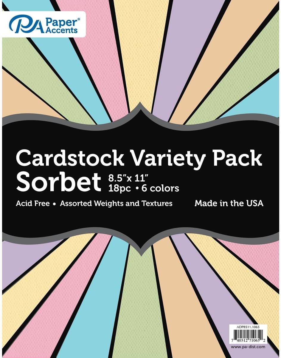 Amazon.com: Accent Design Paper Accents VarietyPack8 VPack8.5x11Sorbet
